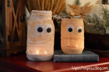 Learn to Make a Mason Jar Mummy Luminary - Jenna Kate at Home