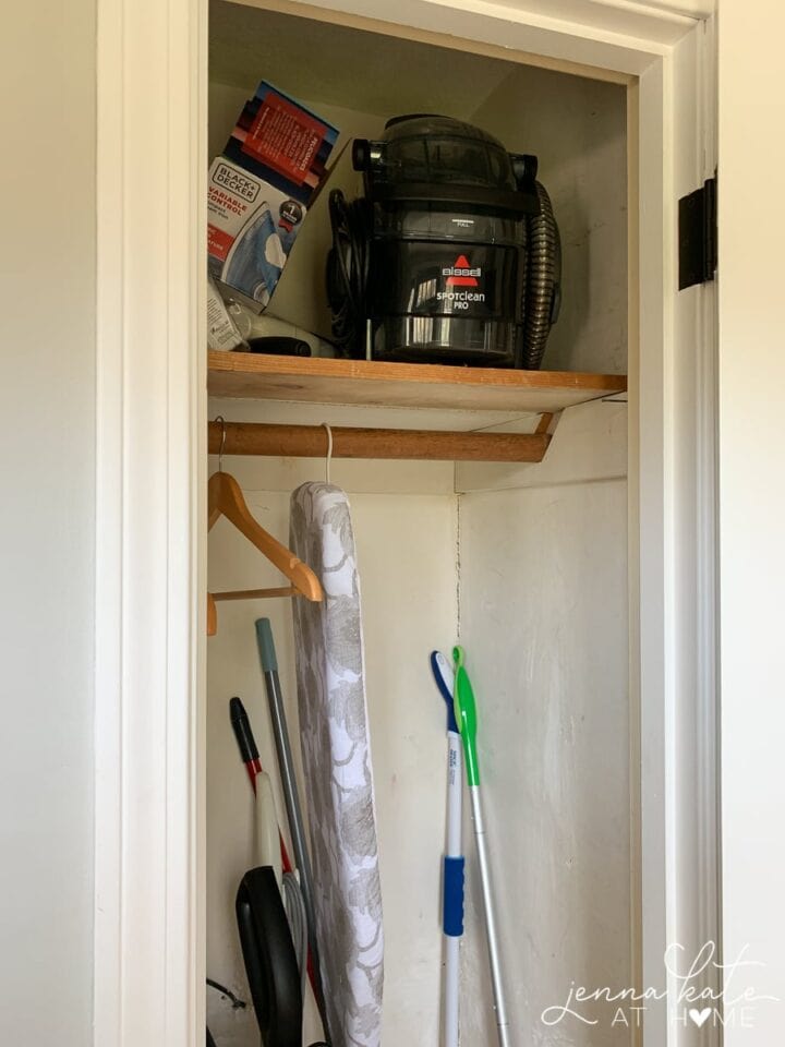 Linen Closet and Broom Closet Organization - Jenna Kate at Home