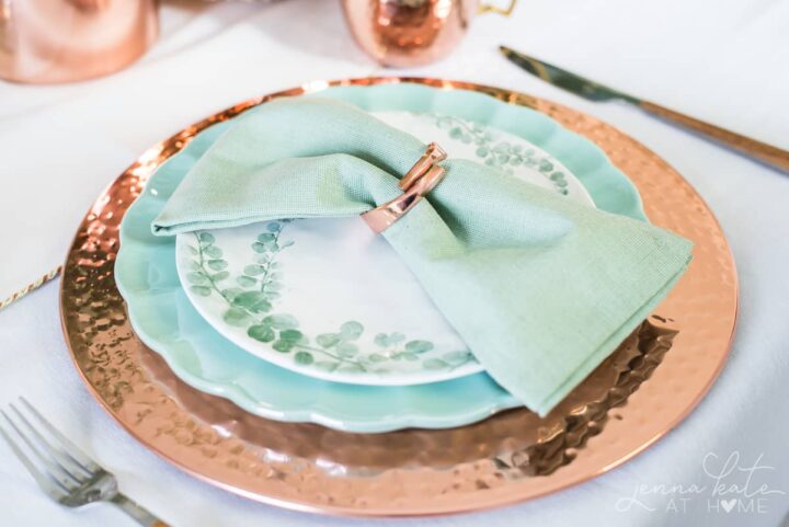 Sage Green & Copper Fall Table Setting - Jenna Kate at Home
