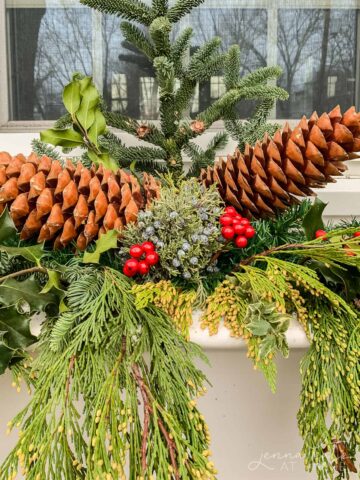 How to Decorate a Window Box for Christmas - Jenna Kate at Home