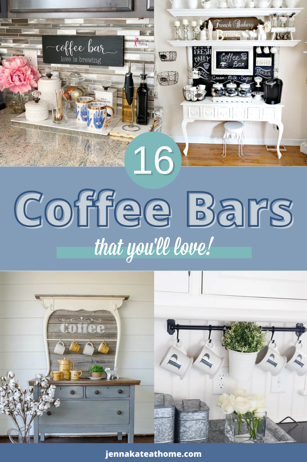 16 Kitchen Coffee Bar Ideas - Jenna Kate at Home