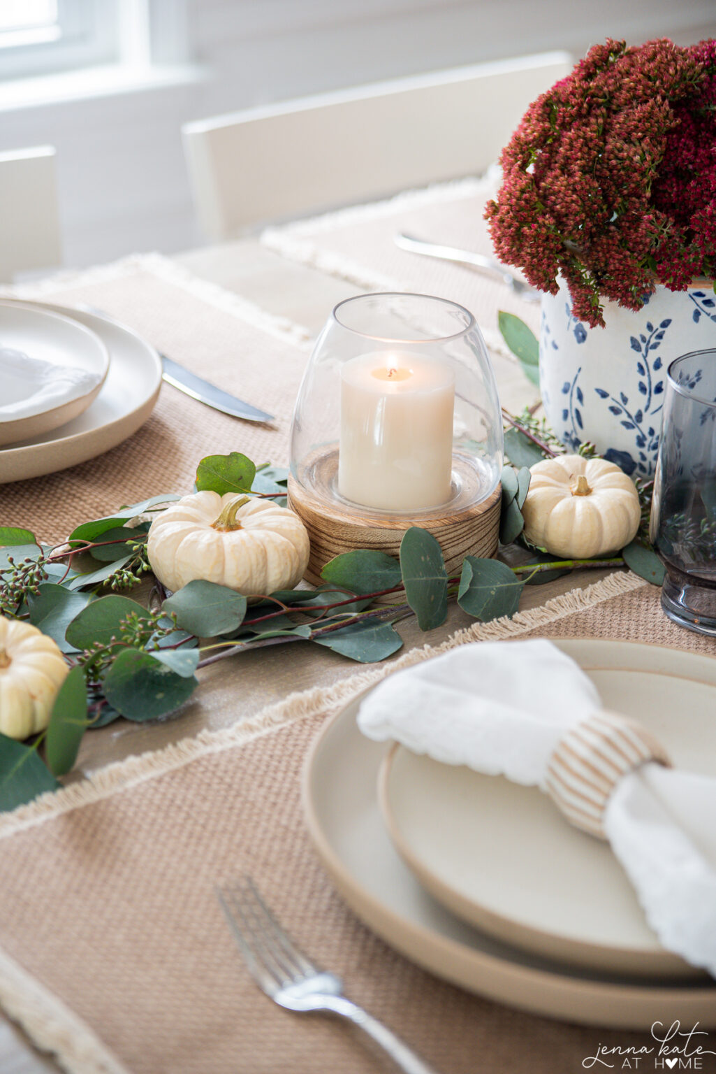Simple Fall Tablescape - Jenna Kate at Home