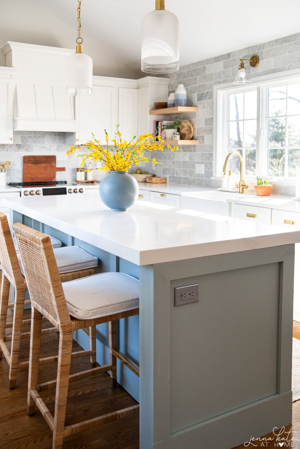 11 Ways to Add Color to a White Kitchen - Jenna Kate at Home